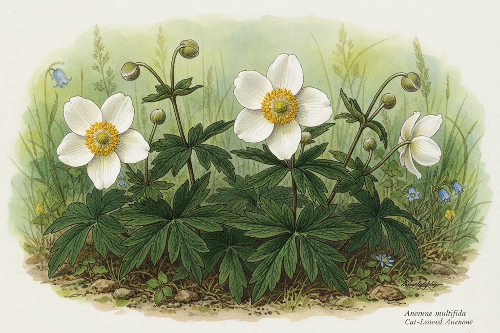 Anemone multifida magellanica ANEMONE PACIFIC CUTLEAF, WINDFLOWER ...